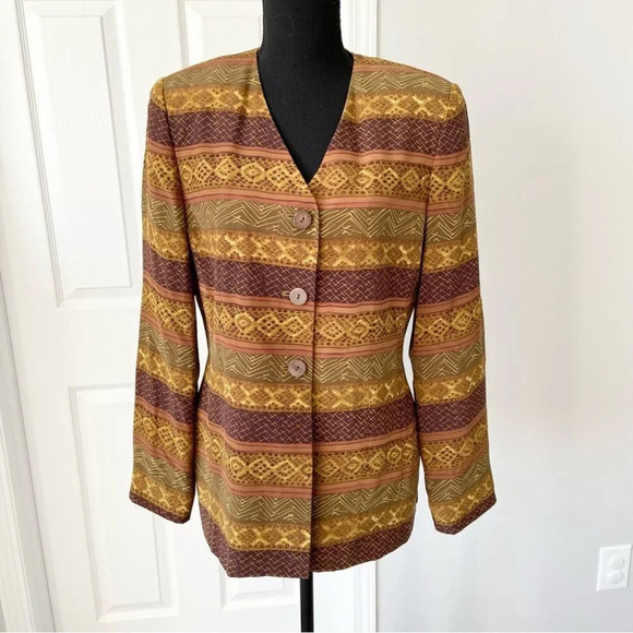 Kasper | Jackets & Coats | Vintage Kasper Company Asl Pure Silk Long ...